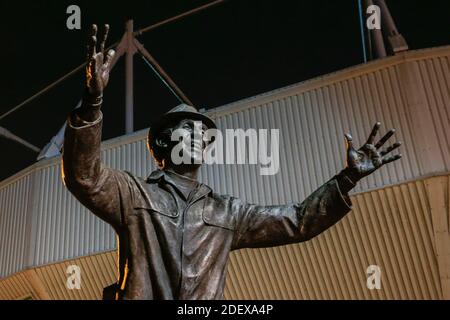 The statue of Bob Stokoe outside of the Stadium of Light, Sunderland ...
