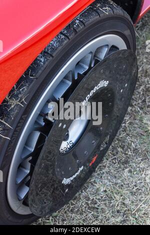 Close up detail of Speedline Montecarlo alloy wheels with additional ...