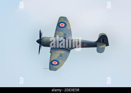 Hawker Sea Fury fighter aircraft at Naval Museum of Alberta section of ...