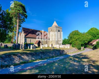 Stedham, UK - Auguest 6, 2020: St James' Church in Stedham on the River ...