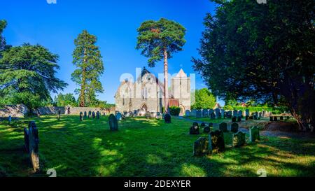 Stedham, UK - Auguest 6, 2020: St James' Church in Stedham on the River ...