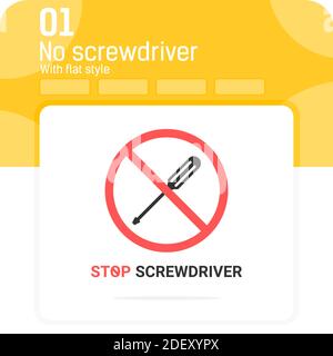 Hammer ban sign. Hammer is forbidden. Set of red prohibition signs of ...