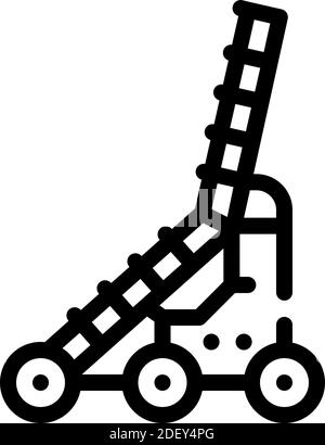 siege ladder line icon vector illustration black Stock Vector Image ...