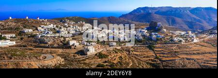 A scenic view of Chora in Amorgos, Cyclades, Greece Stock Photo - Alamy