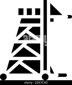 siege tower glyph icon vector. siege tower sign. isolated contour ...