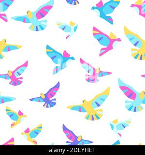 Seamless doves pattern. Vector simple background Stock Vector Image ...