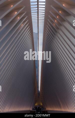 The interior rooftop of Oculus Station Stock Photo - Alamy