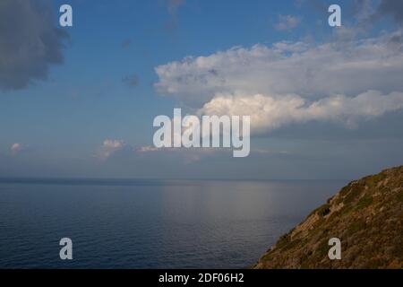A beautiful shot of a boundless sea under a scenic cloudscape Stock ...