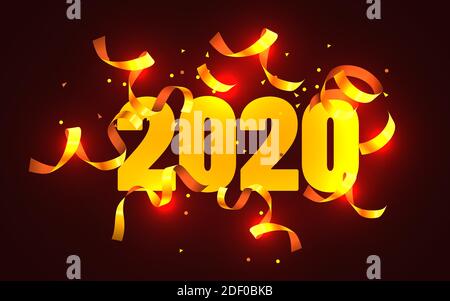 Illustration of greeting for new year 2020 stock vector Stock Vector ...