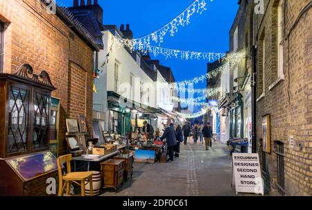 Christmas Lights In Hampstead at Night London UK Stock Photo - Alamy