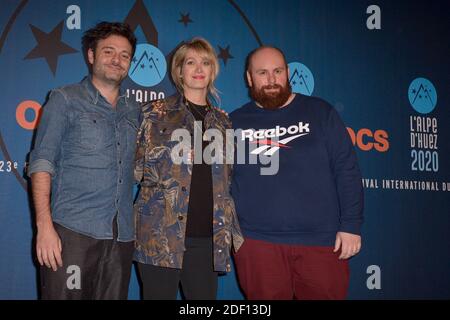 Johann Dionnet, Caroline Anglade, Marc Riso attending the screening of ...