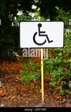 Wheelchair Accessible Sign, Disability Access Symbols Stock Photo - Alamy