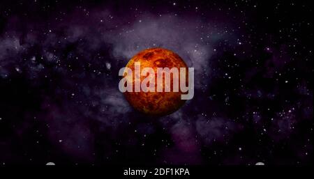 front view of Venus planet from space. full 3d view of Venus 4k ...