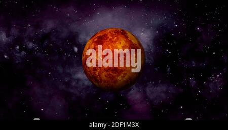 front view of Venus planet from space. full 3d view of Venus 4k ...