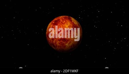 front view of Venus planet from space. full 3d view of Venus 4k ...