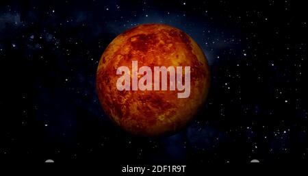 front view of Venus planet from space. full 3d view of Venus 4k ...