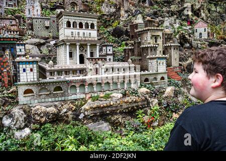 Visitor tour Ave Maria Grotto, on grounds of St. Bernard Abbey, Cullman ...