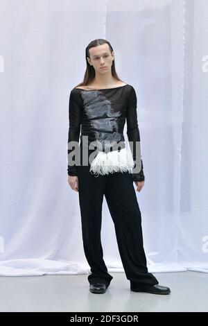 A model walks the runway for Arturo Oegero show as part of the Paris ...