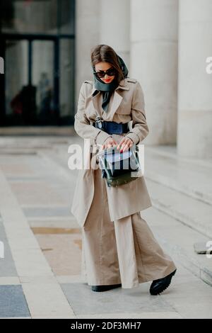Street style, Tania Dudu arriving at Givenchy Spring Summer 2024 show ...