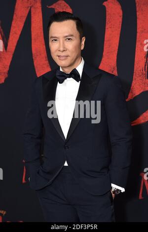 Donnie Yen attends the premiere of Disney's "Mulan" at Dolby Theatre on ...