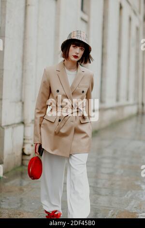 Street style, Marie Gilliot arriving at Ingie Paris Fall Winter 2020 ...