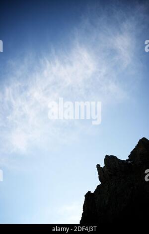 Rocky pinnacle and clouds in the French Pyrenees Stock Photo - Alamy