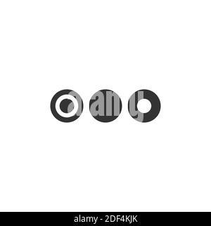 Three dots or marks of omission. Black flat icon of message or quote ...