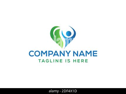 Charity Logo Template, Initial Unity Foundation Human Logo Sign. Unity ...