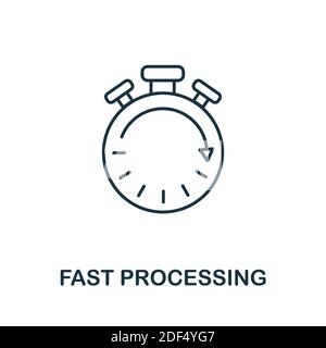 Fast Processing icon. Simple element from data organization collection. Filled Fast Processing ...