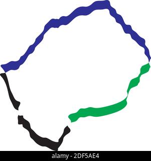 Lesotho map icon vector illustration design Stock Vector Image & Art ...