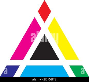 RGB and CMYK color mixing vector diagram. Colored illustration Stock ...