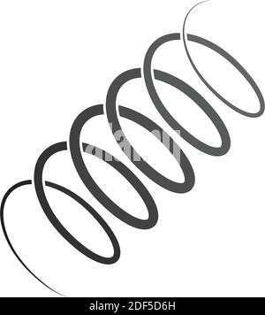 metal spring coil logo icon vector symbol,illustration design Stock ...