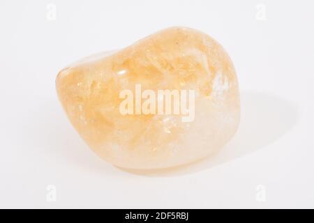 CITRINE STONE AGAINST WHITE BACKGROUND Stock Photo - Alamy