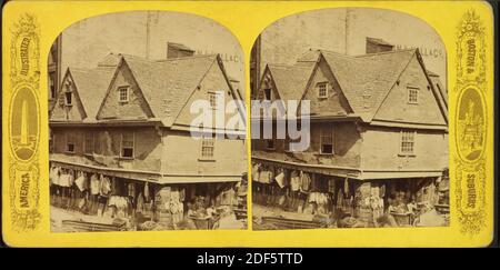 The old feather store, Dock square, Boston., still image, Stereographs ...