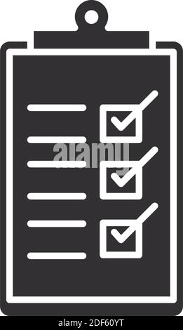 clipboard checklist silhouette style icon Stock Vector Image & Art - Alamy