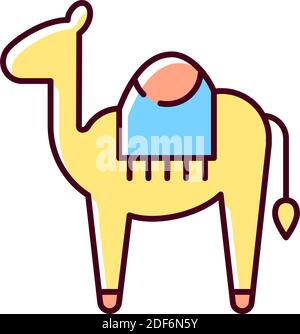 Camel caravan RGB color icon Stock Vector Image & Art - Alamy