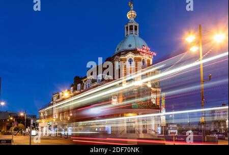 The new Wimbledon Theater At Night London UK Stock Photo - Alamy