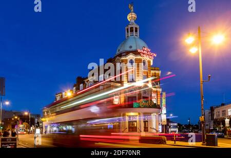 The new Wimbledon Theater At Night London UK Stock Photo - Alamy