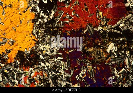 Diabase, dolerite, microgabbro or ofite is a subvolcanic rock ...