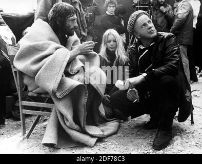 Actor Robert Powell his wife Barbara arrive for the memorial service ...