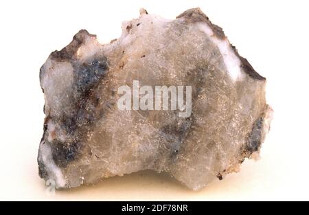 Halite. Sample of the mineral halite (rock salt), the naturally ...