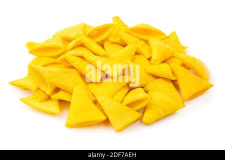 cone corn chips isolated on white background Stock Photo - Alamy