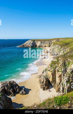 France, Finistere, Plouarzel, Charettes beach along the GR 34 hiking ...