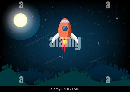 comet star shoot cartoon vector illustration Stock Vector Image & Art ...