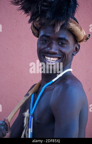 Traditional Costume and Dancer in Zambia, Africa Stock Photo - Alamy