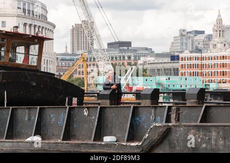 The Dredger, "City of London", on the Thames at Gravesend Stock Photo ...