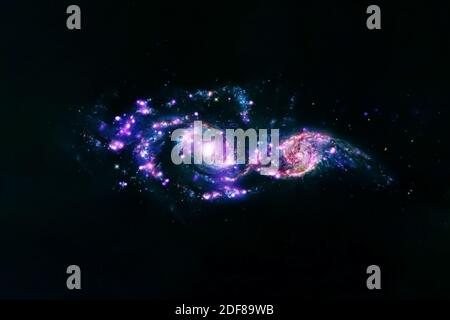 Colored beautiful galaxy. Elements of this image furnished by NASA ...