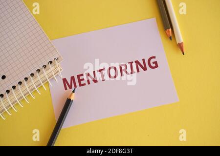 Word writing text Mentoring. Business photo showcasing To give advice ...