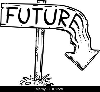 Cartoon vector illustration of arrow down and up. Black outlined and ...