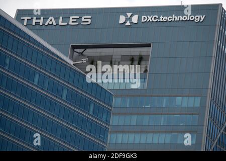 A general view of THALES building, on May 07, 2020 in Velizy ...